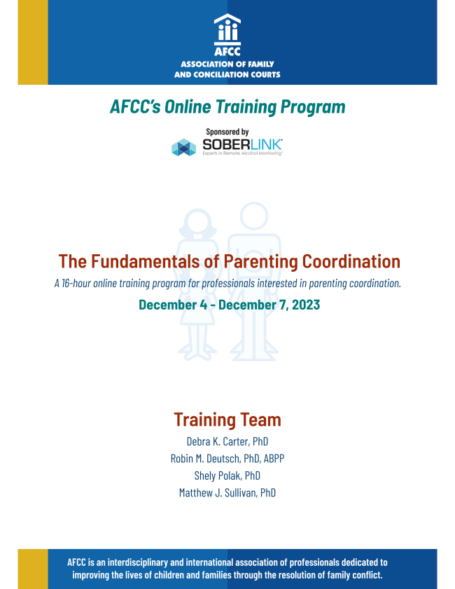 Association of Family and Conciliation Courts > Conferences & Training ...