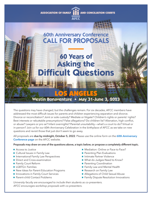 Association of Family and Conciliation Courts > Conferences & Training ...